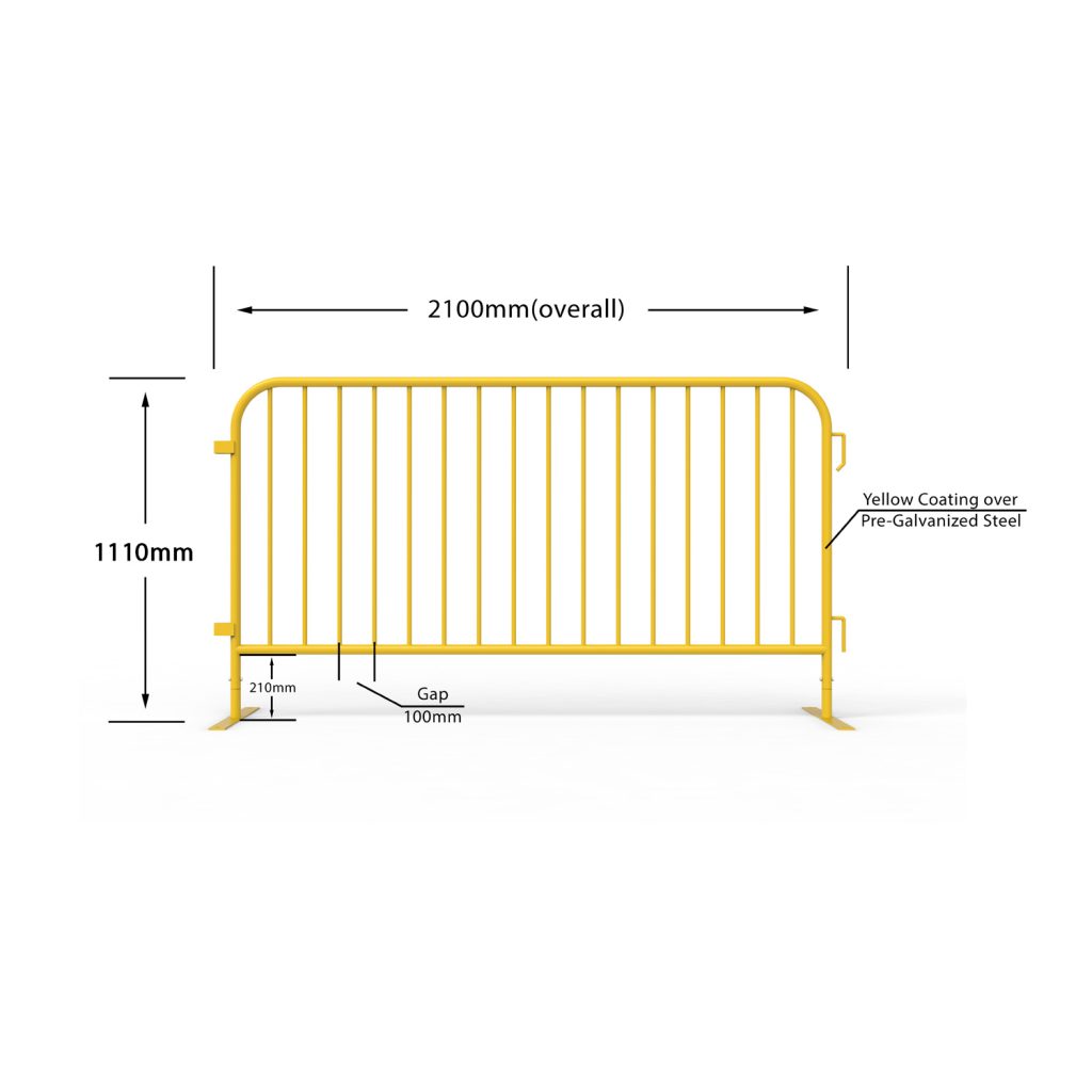 Yellow Crowd Control Barrier Idea For Construction Site And Event ...