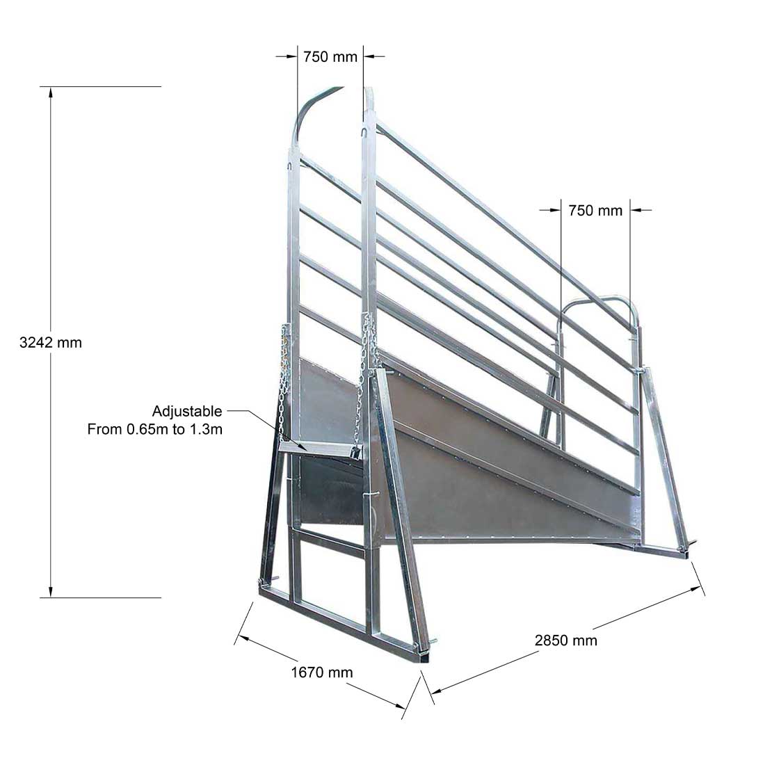 Adjustable Cattle Loading Ramp | Super Rack