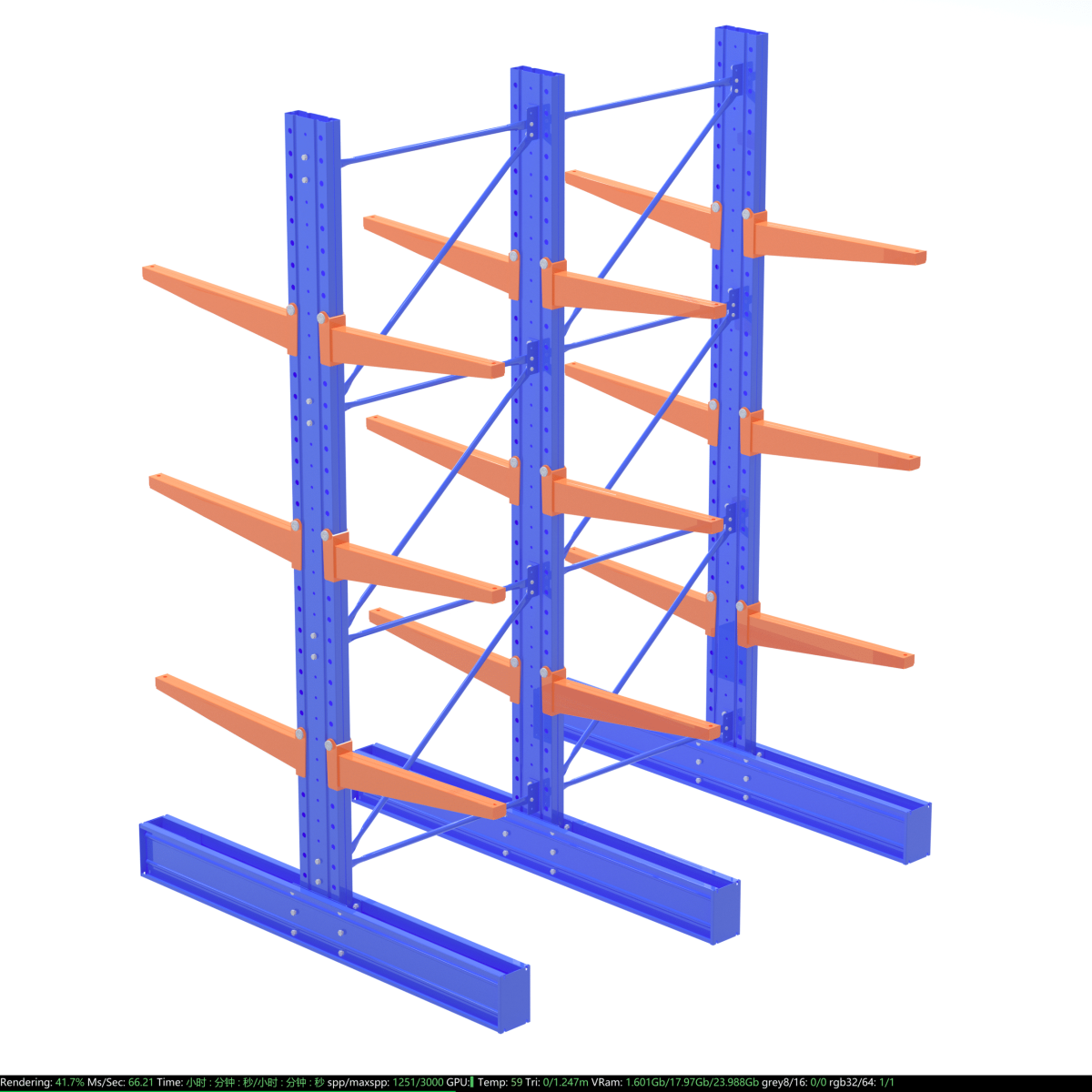 4267mm 2 Bays Double Base System
