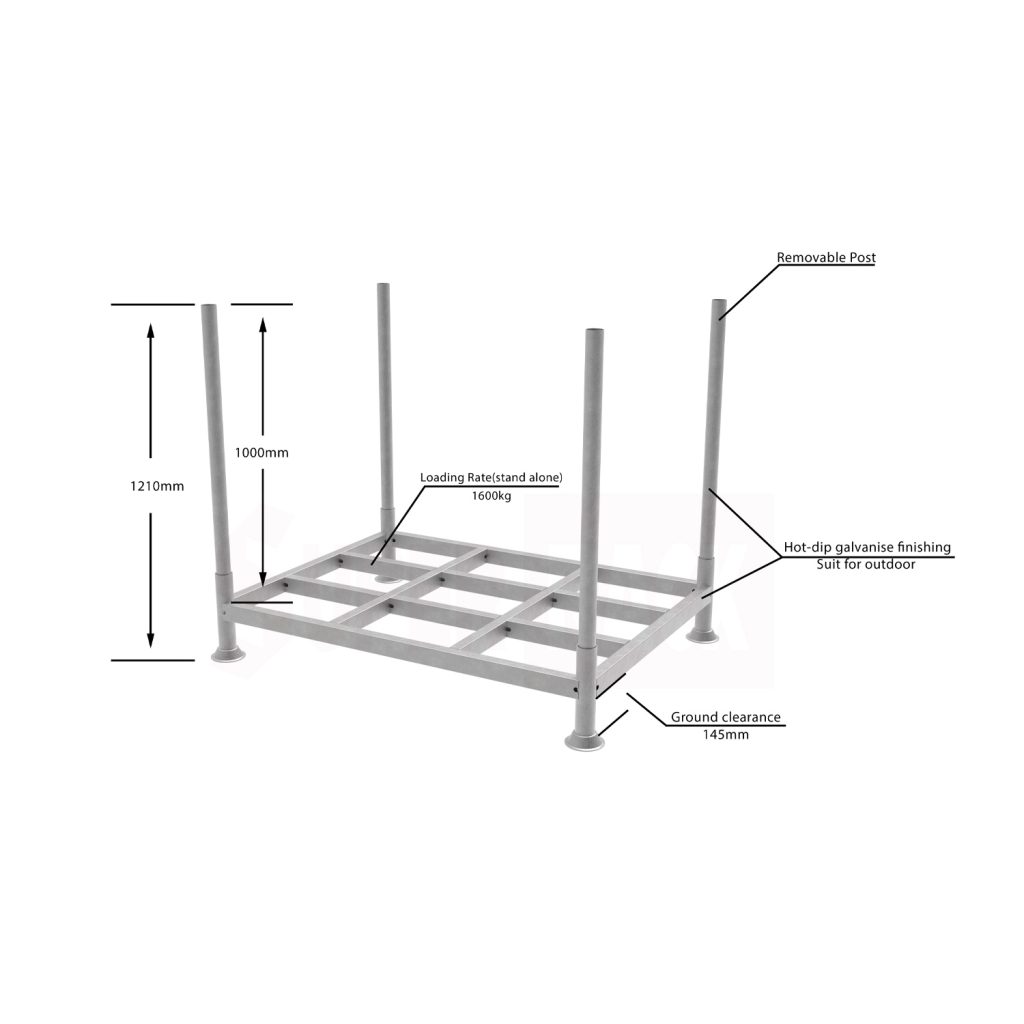 Stack Up Cage | Stackable Stillage Galvanised Warehouse Storage Pallet ...