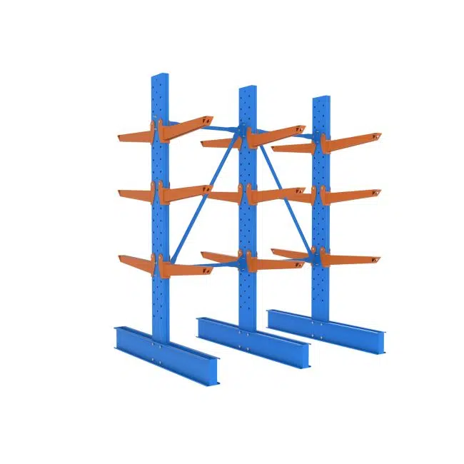Light Duty Cantilever Racking | 2400mm H 2 Bays Double Side 600mm Arm ...