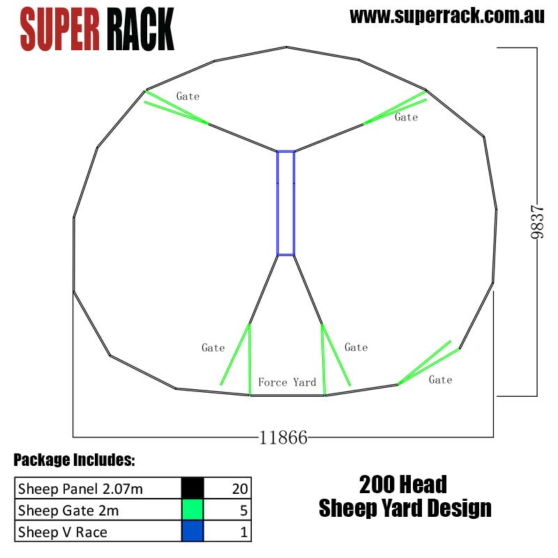 200 Head Sheep Yard Design