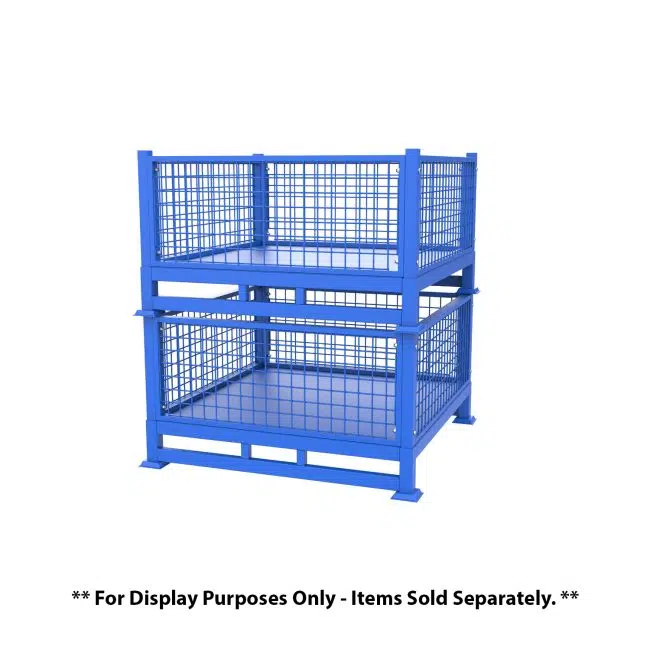 1m X 1m X 0.6m Blue Stack Up Pallet Cage | Super Rack