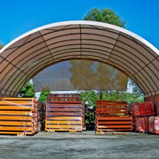 Container Dome Shelter Single Truss 12m x 12m | Super Rack