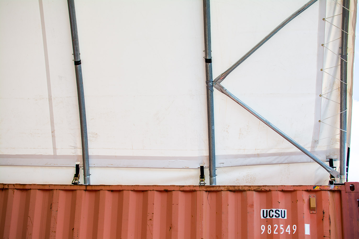 Container Dome Shelter Single Truss 12m x 12m | Super Rack