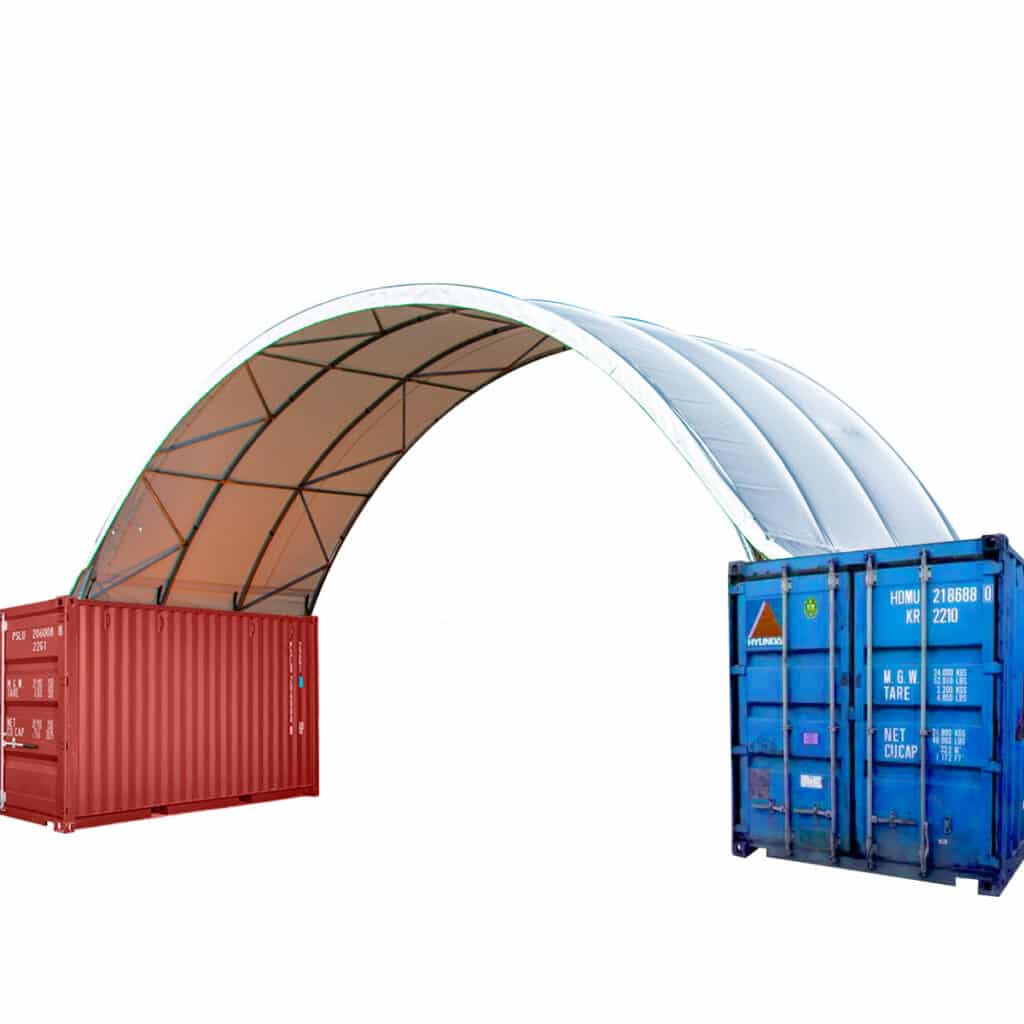 Container Dome Shelter Single Truss 12m x 12m | Super Rack