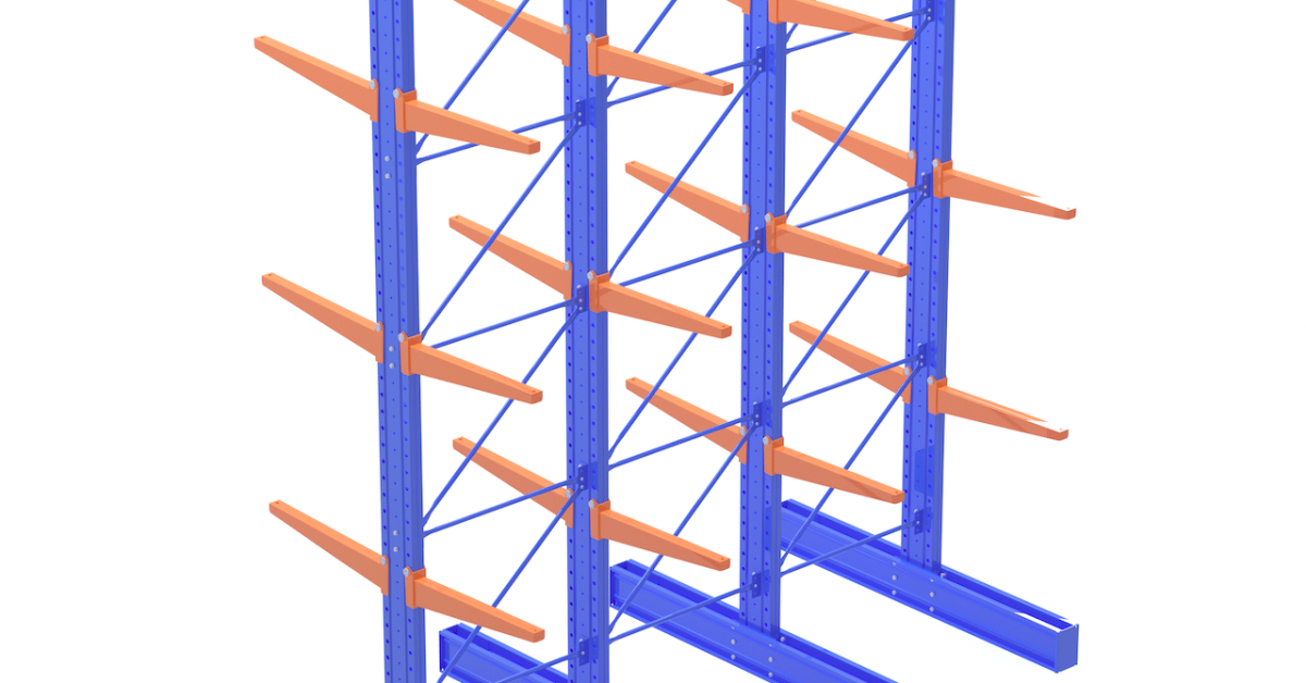 Heavy Duty Cantilever Racking | 5940mm Height 3 Bay Double Side ...