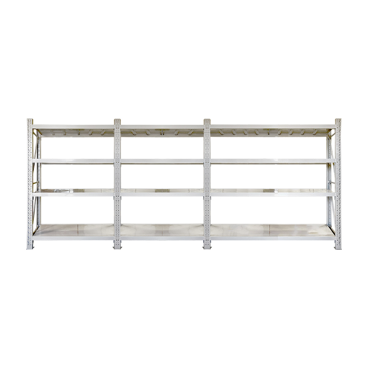 2m (H) X 5m (W) X 0.5m (D) 2400kg 4-Tier Adjustable Garage Shelving ...