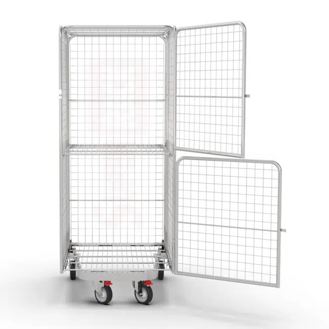 Nesting Roll Cage Trolley With Doors | Super Rack