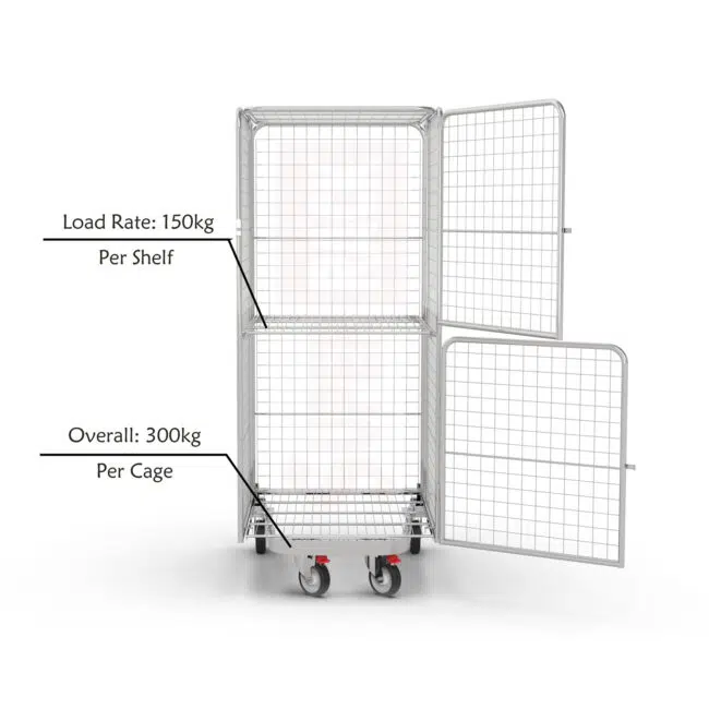 Nesting Roll Cage Trolley With Doors | Super Rack