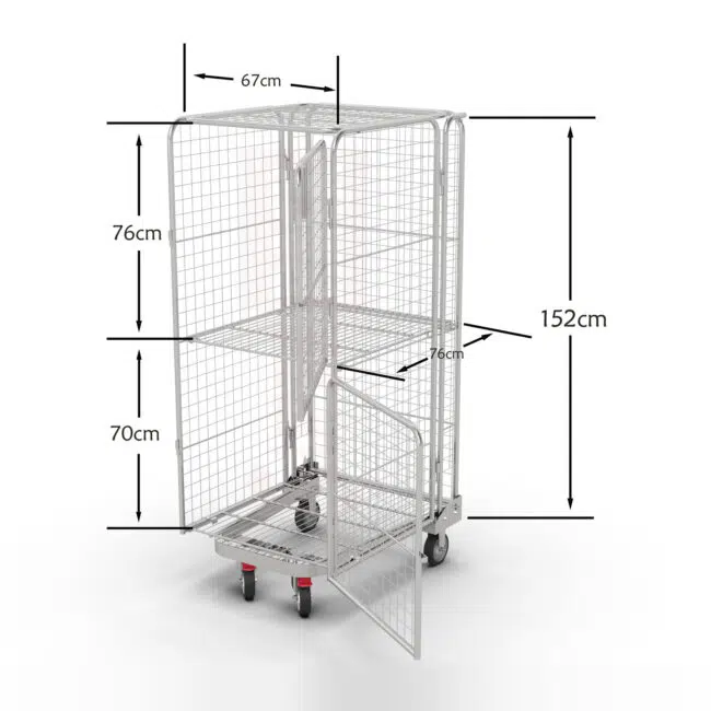 Nesting Roll Cage Trolley With Doors | Super Rack