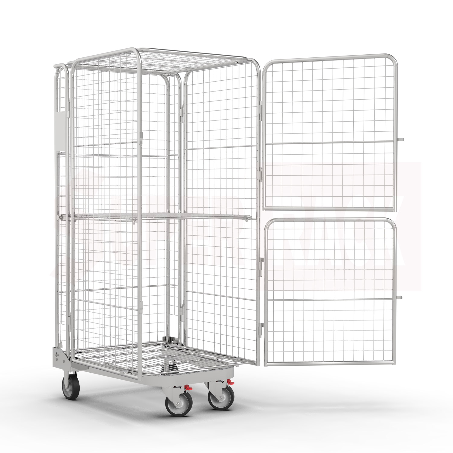 Nesting Roll Cage Trolley With Doors | Super Rack