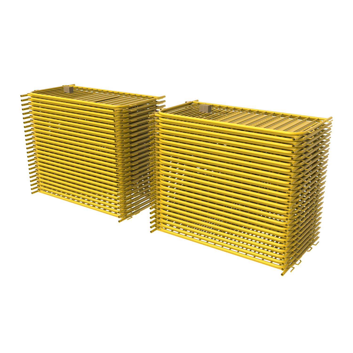 100pcs Yellow Crowd Control Barrier Idea For Construction Site And ...