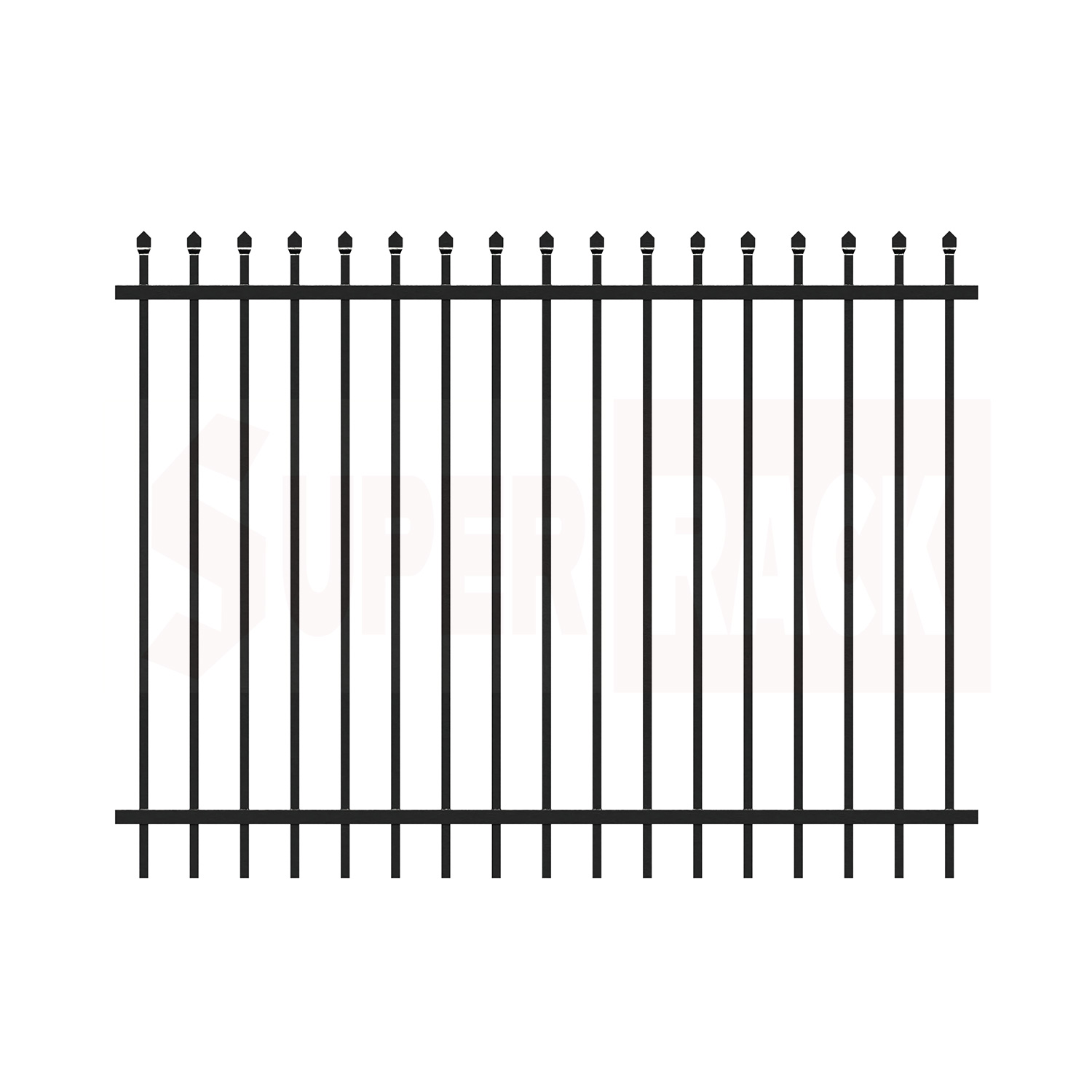 1.8M High Steel Spear Top Security Fencing Panel | Super Rack