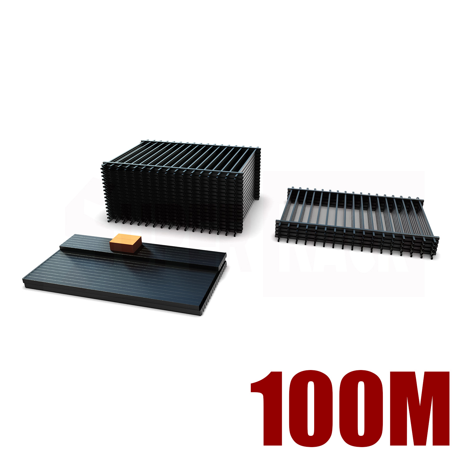 1.8M High Steel Spear Top Security Fencing 100m Combo | Super Rack