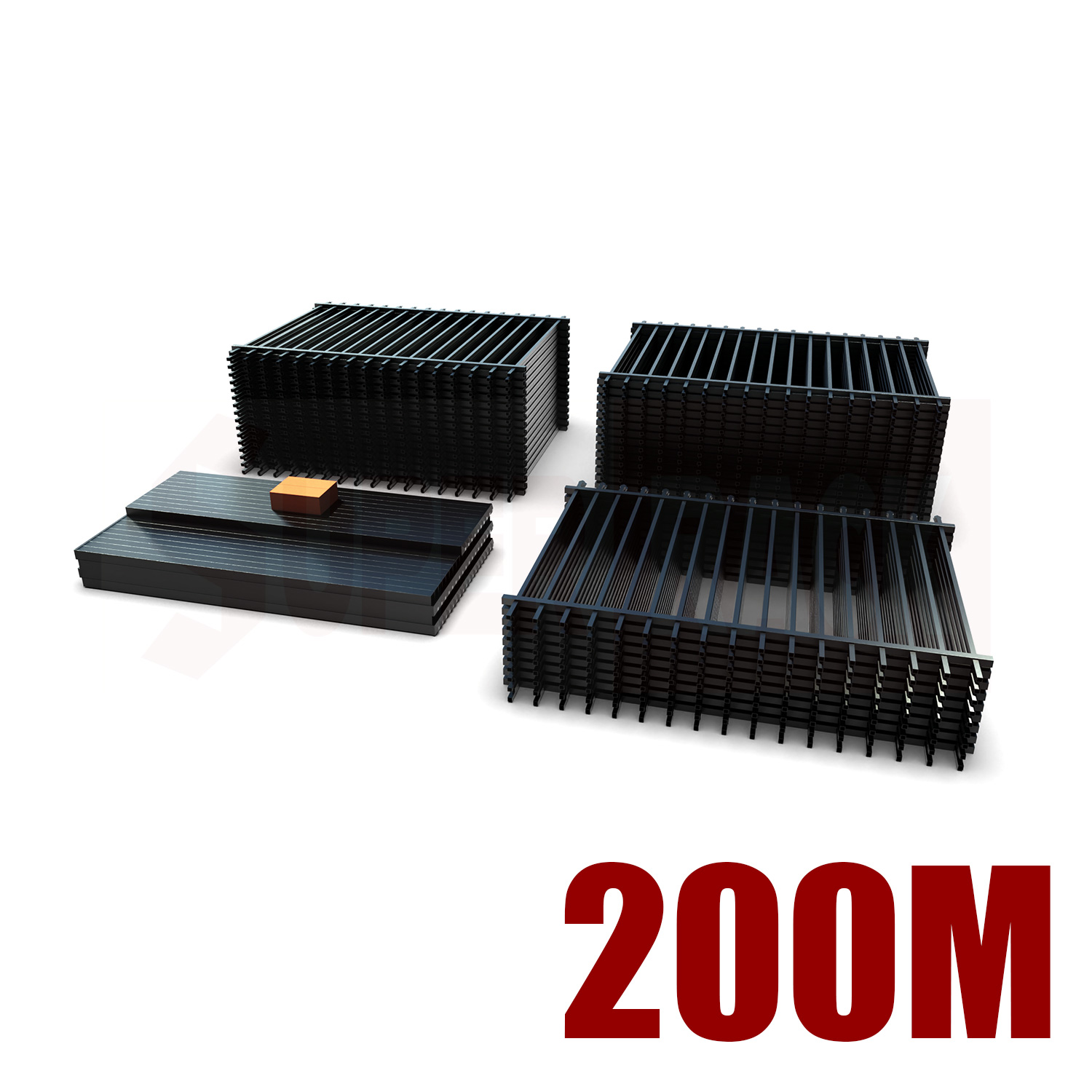 1.8M High Steel Spear Top Security Fencing 200m Combo | Super Rack