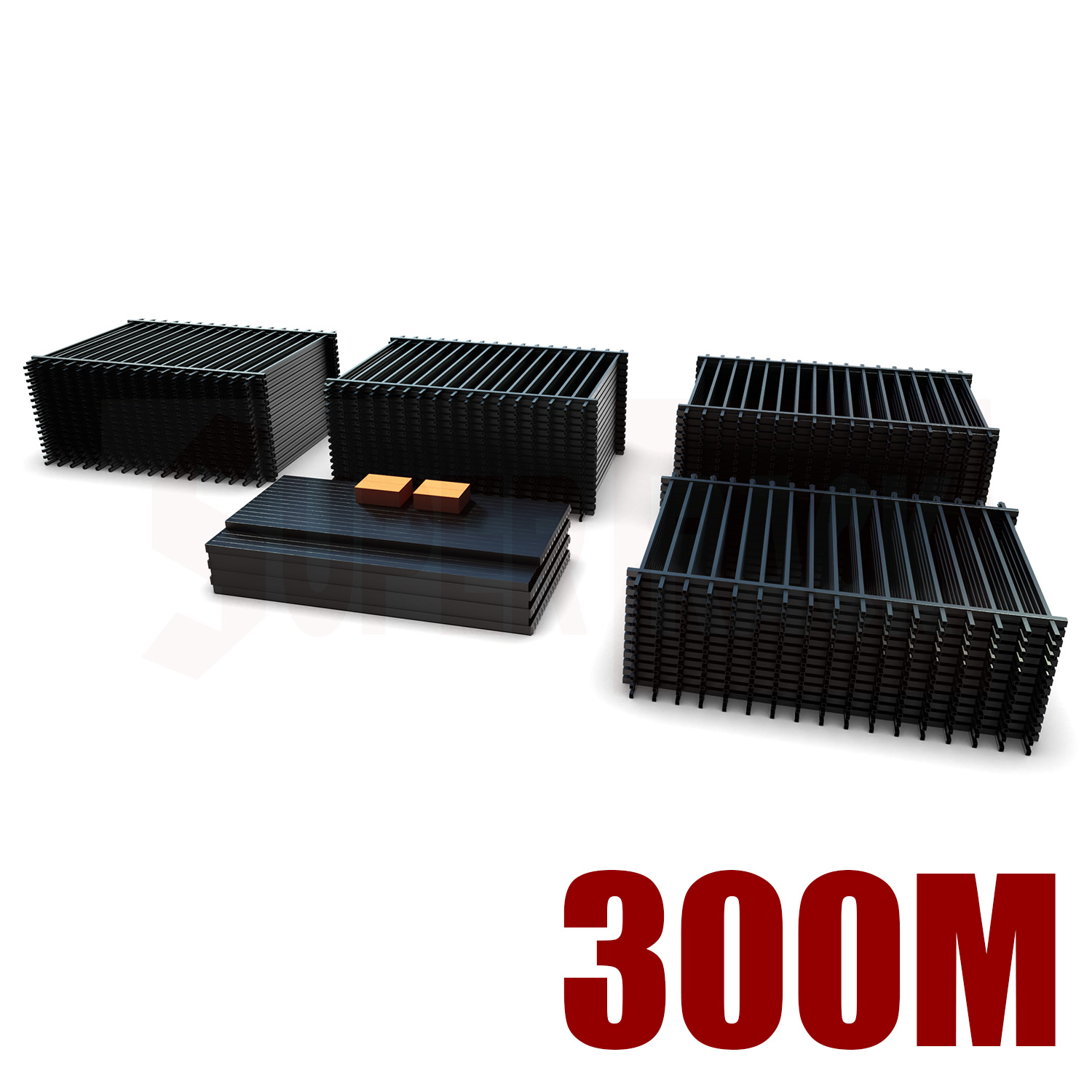 1.8M High Steel Spear Top Security Fencing 300m Combo | Super Rack